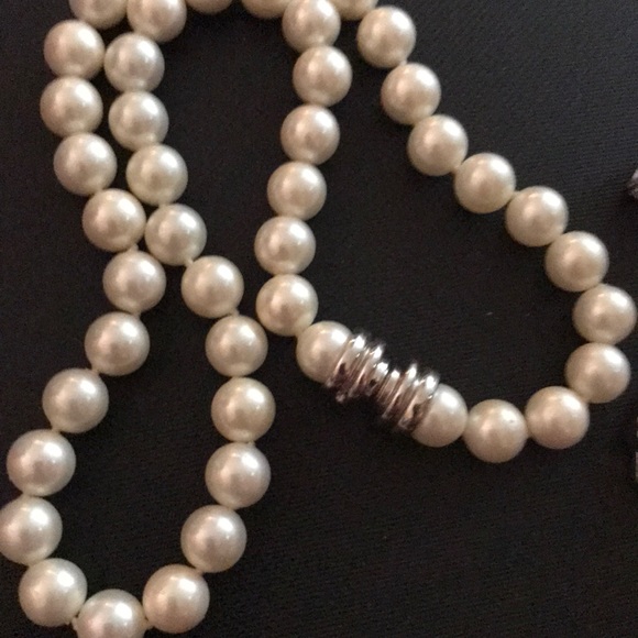 Judith Ripka | Jewelry | Judith Ripka Pearl Necklace With Enhancer ...
